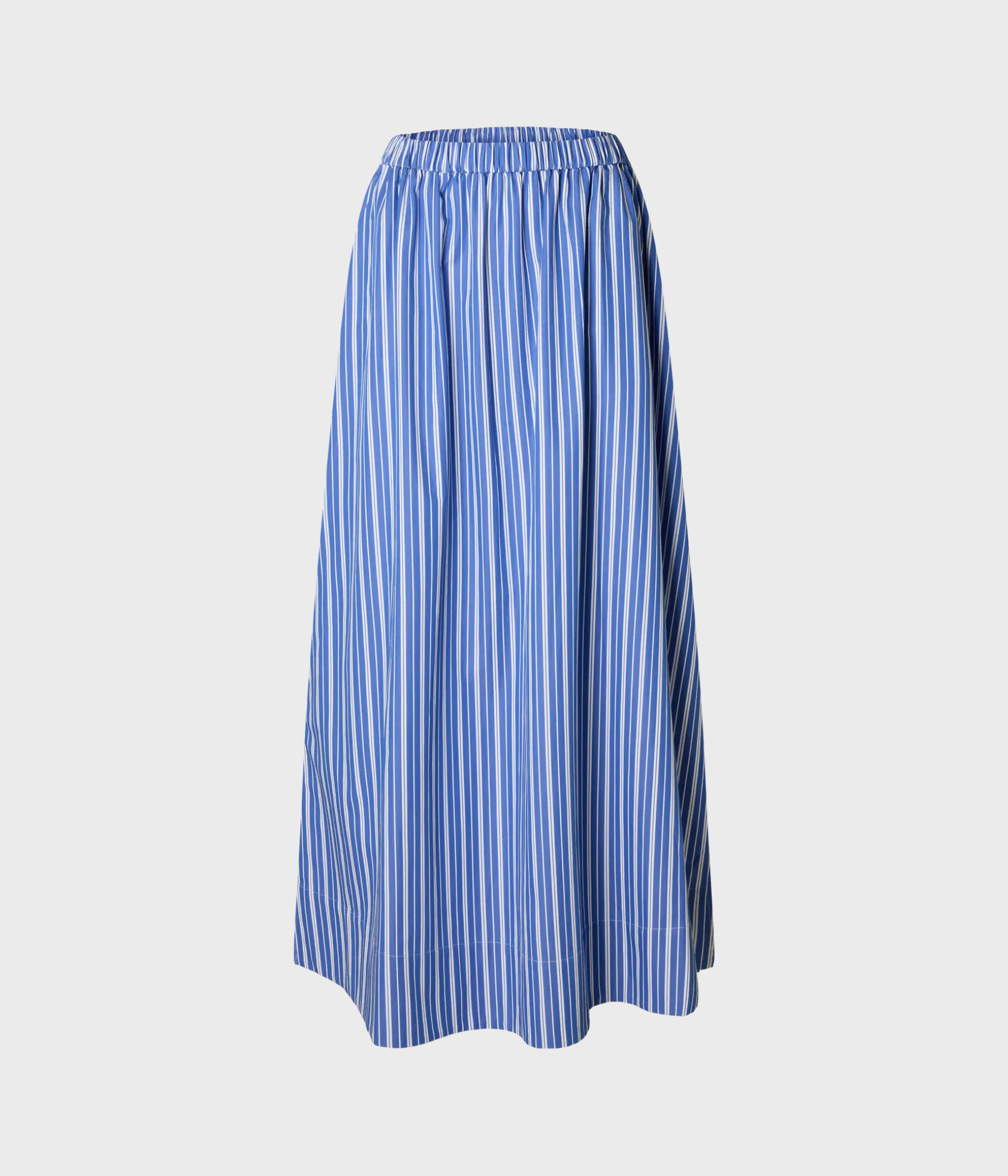 SLFFIA HW STRIPED ANKLE SLIT SKIRT B (Dazzling Blue Stripes:BRIGHT WHI